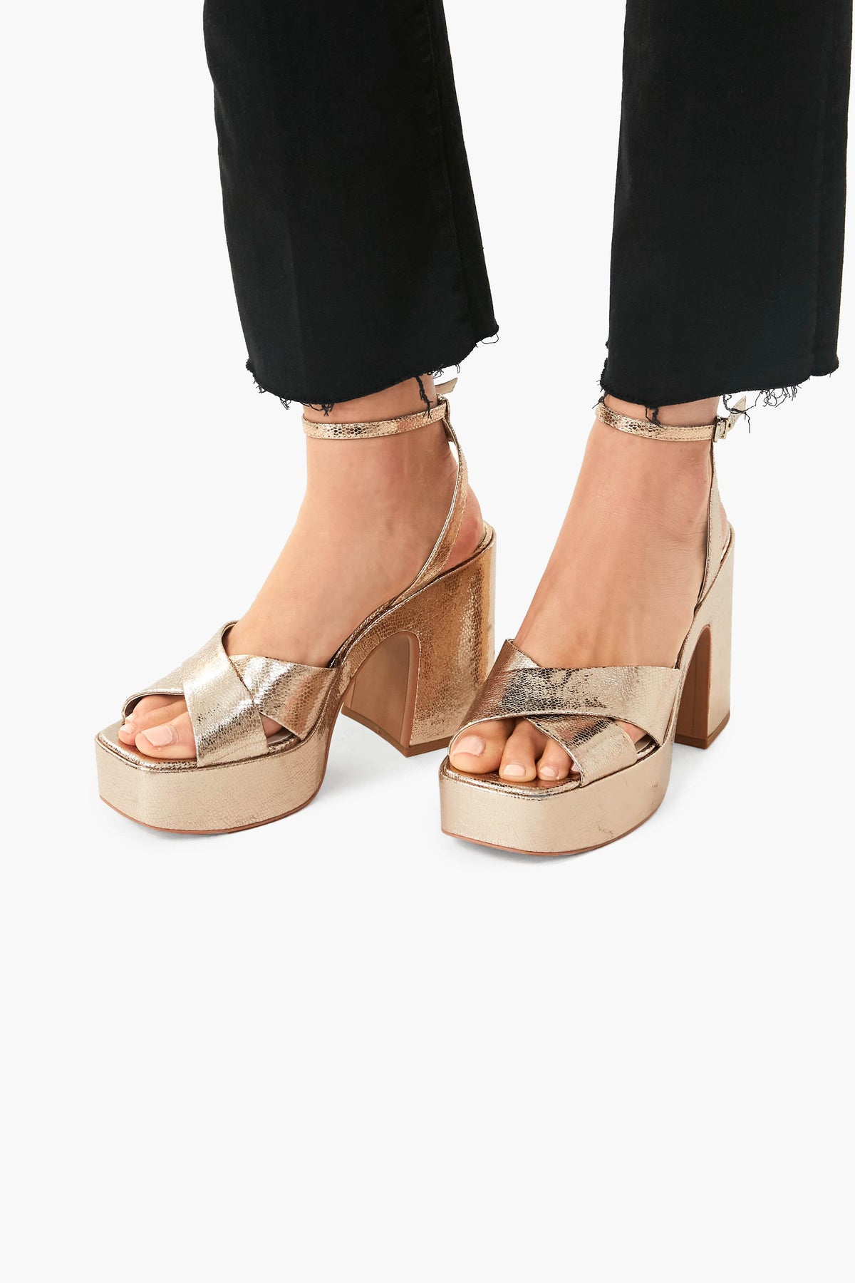 Gold Wessi Heels | Dolce Vita