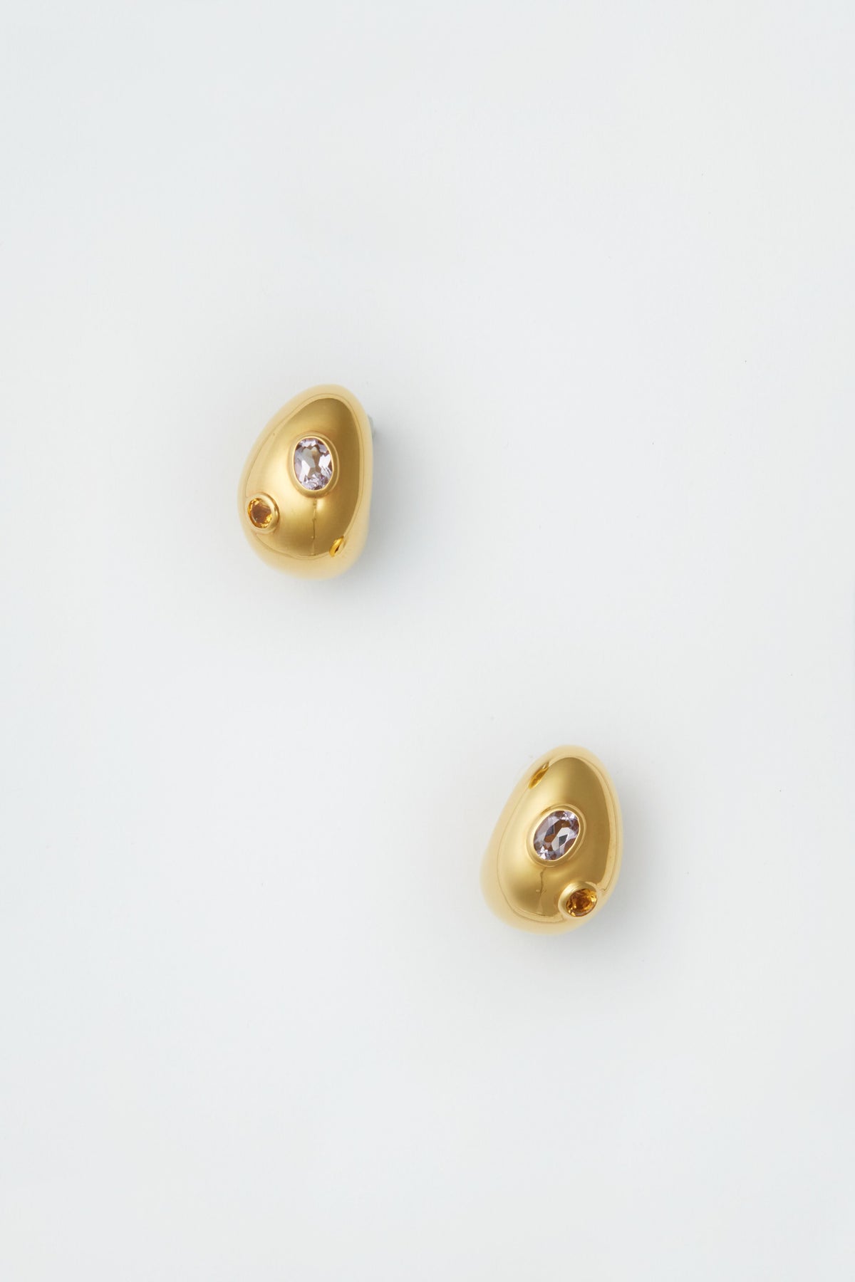 Studded Gold Mini Arp Earrings | Lizzie Fortunato