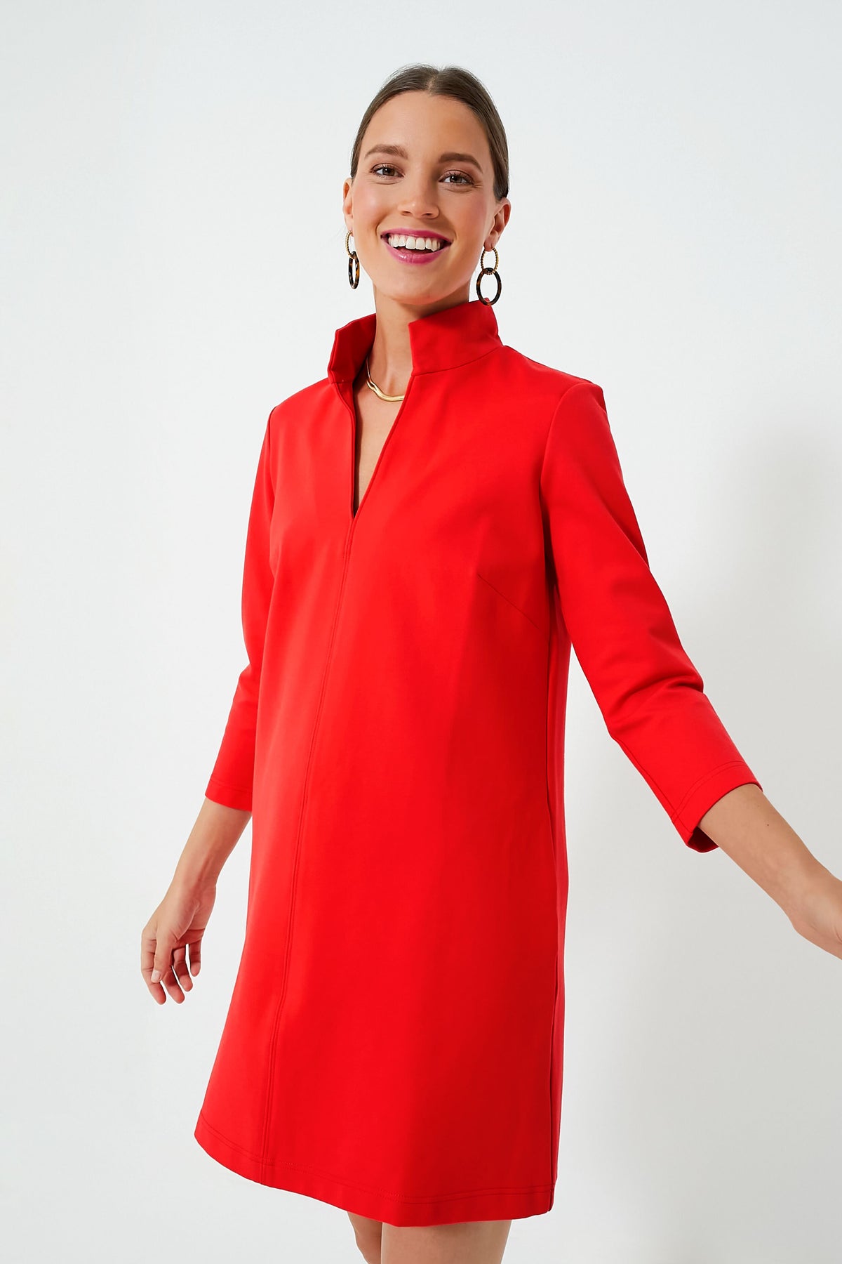 Poppy Red Ponte Clifton Dress | Tuckernuck