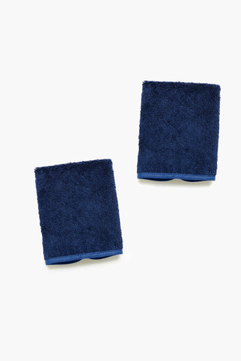 Exclusive Tuckernuck Blue Piped Edge Navy Makeup Towels Set of 2 ...