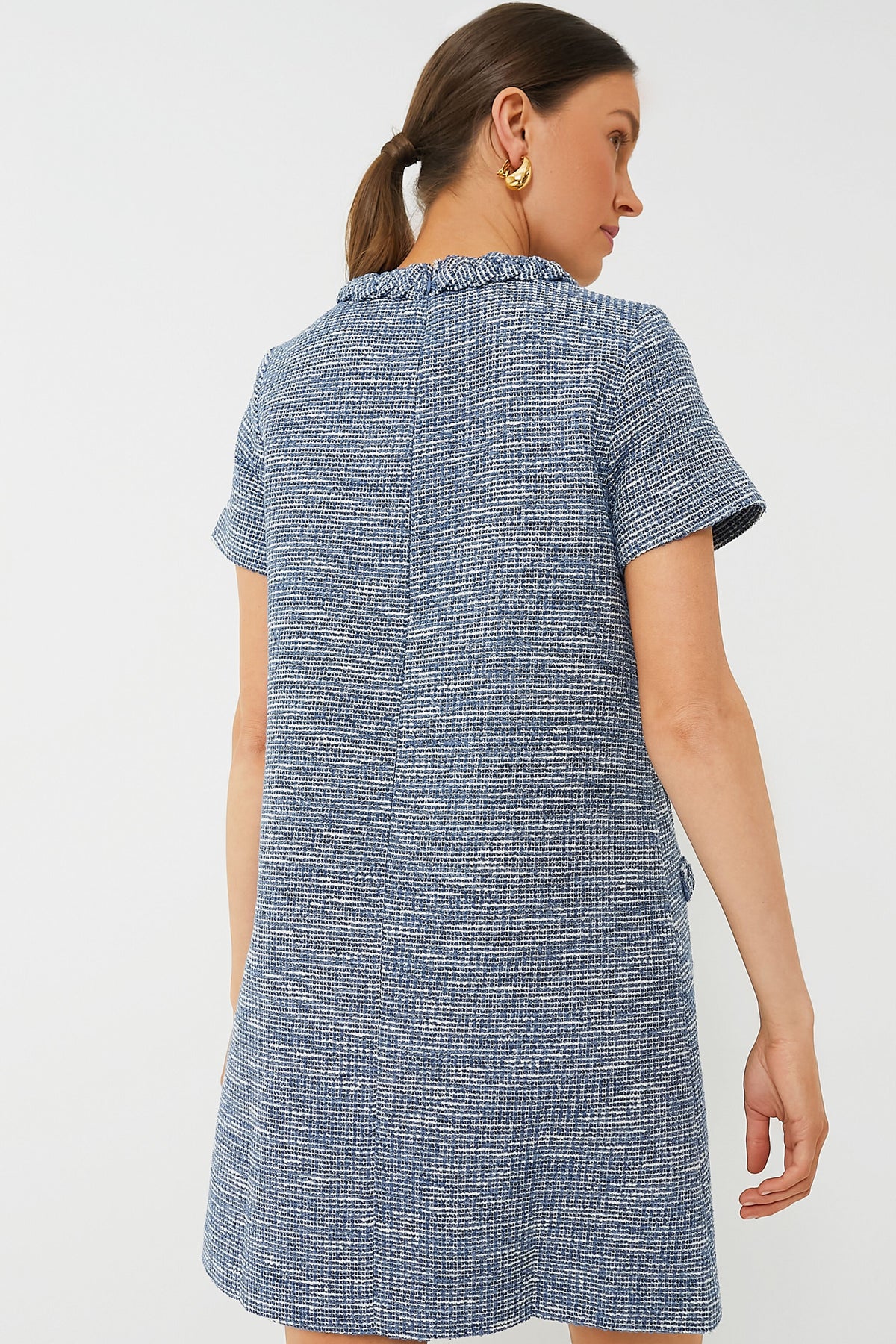 Heathered Blue Tweed Jackie Dress | Tuckernuck