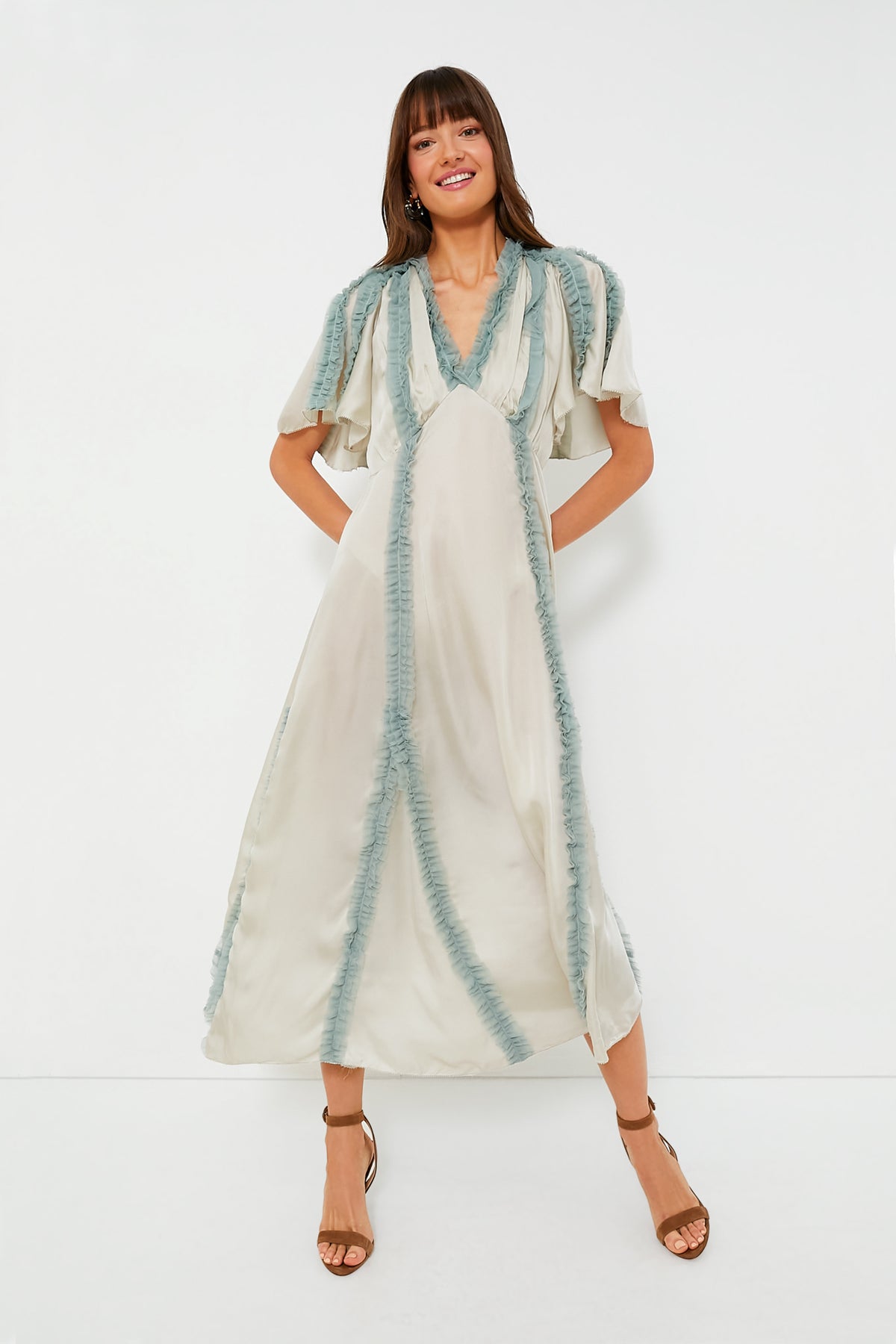 Silver with Icy Blue The Dancehall Dress | THE GREAT.