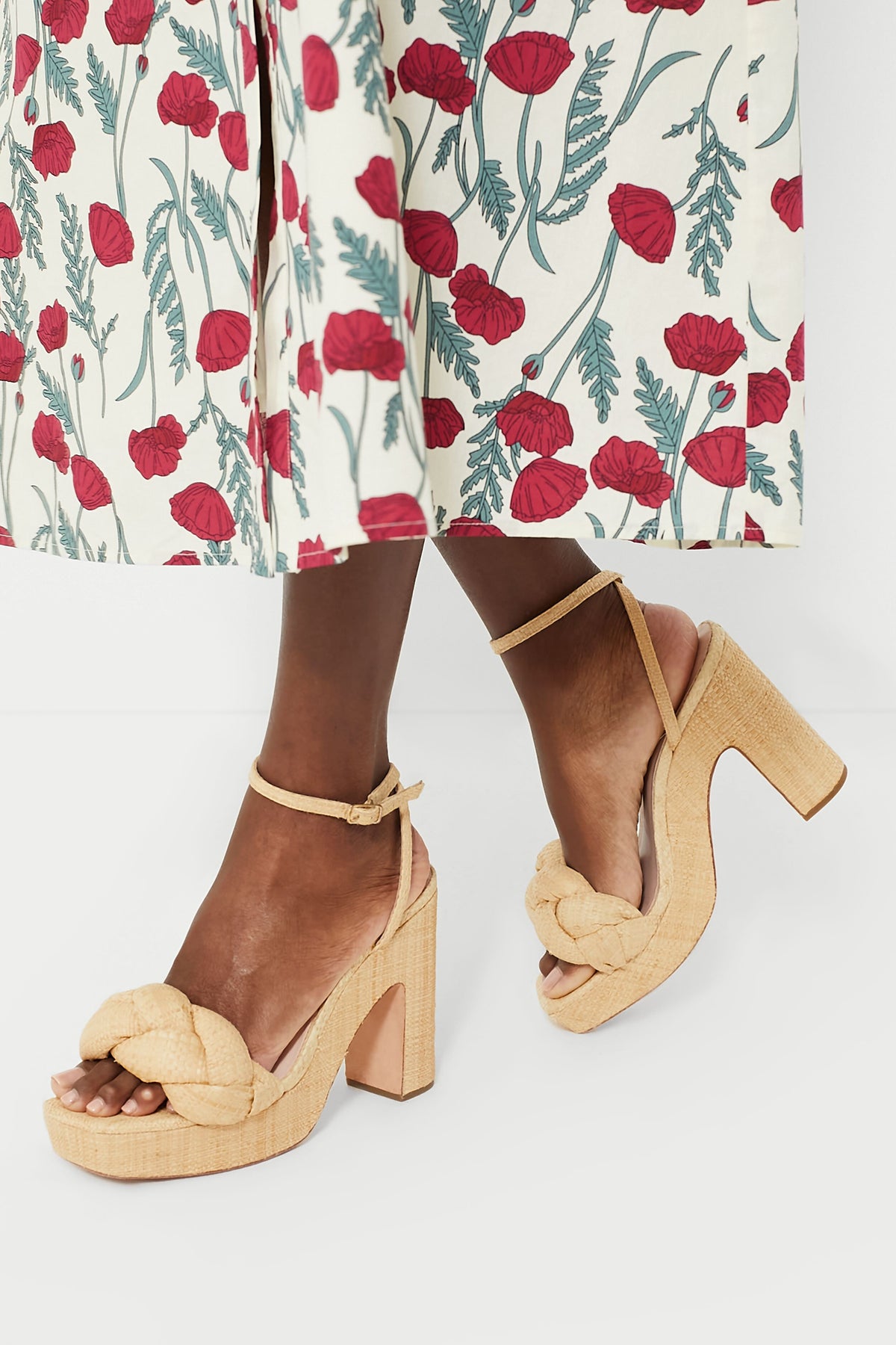 Natural Fae Platform Sandal With Braid | Loeffler Randall
