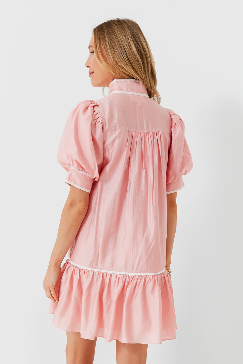 Pink Puff Sleeve Beatrix Dress | Pomander Place