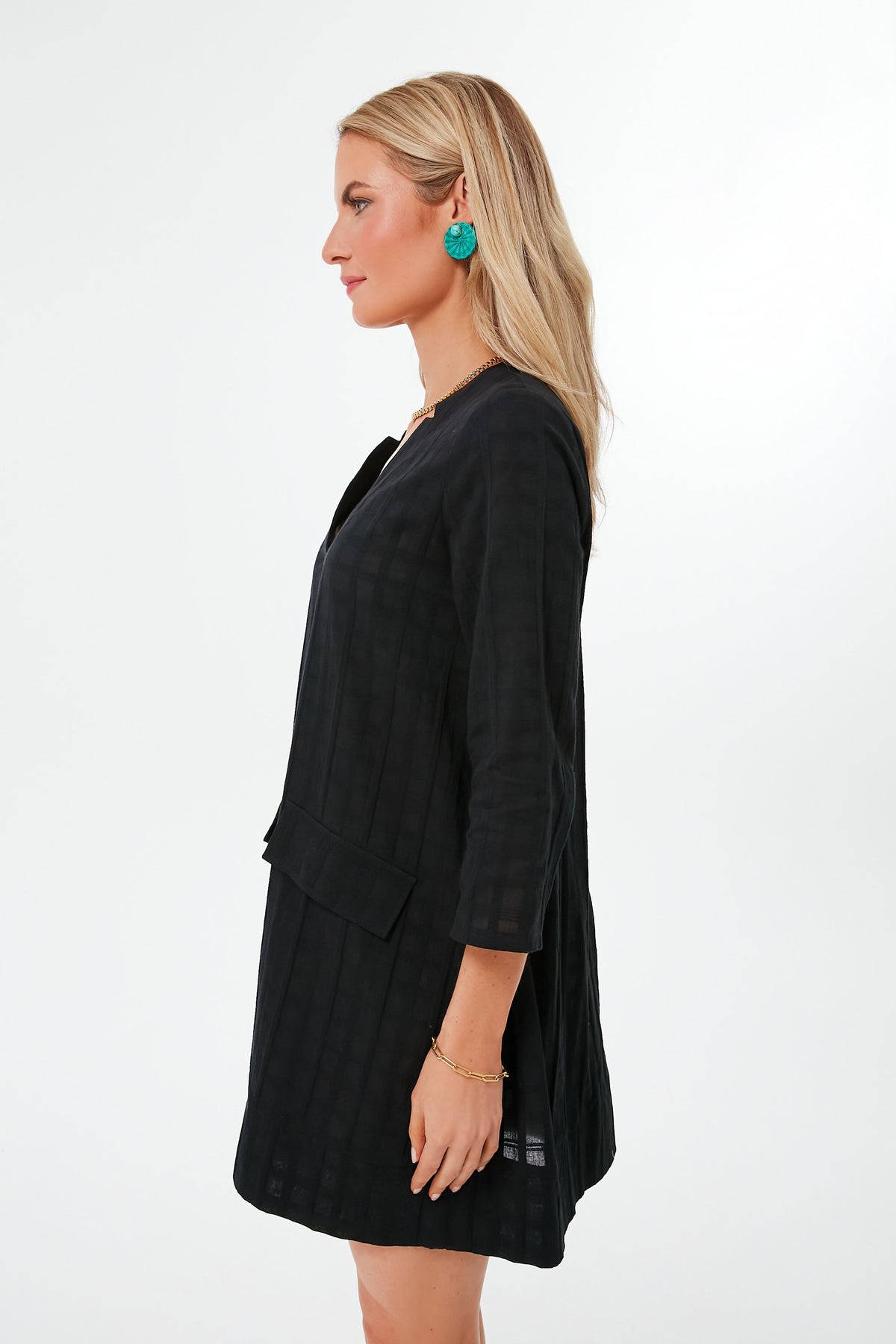 Black Mini Carolina Caftan | Pomander Place